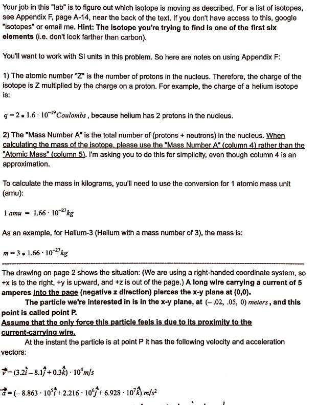 Solved Your job in this "lab" is to figure out which isotope | Chegg.com
