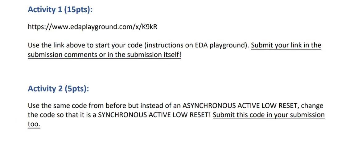 Solved Activity 1 (15pts): | Chegg.com