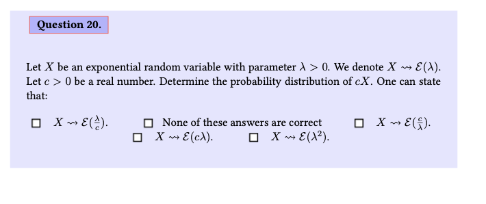 Solved Let X Be An Exponential Random Variable With