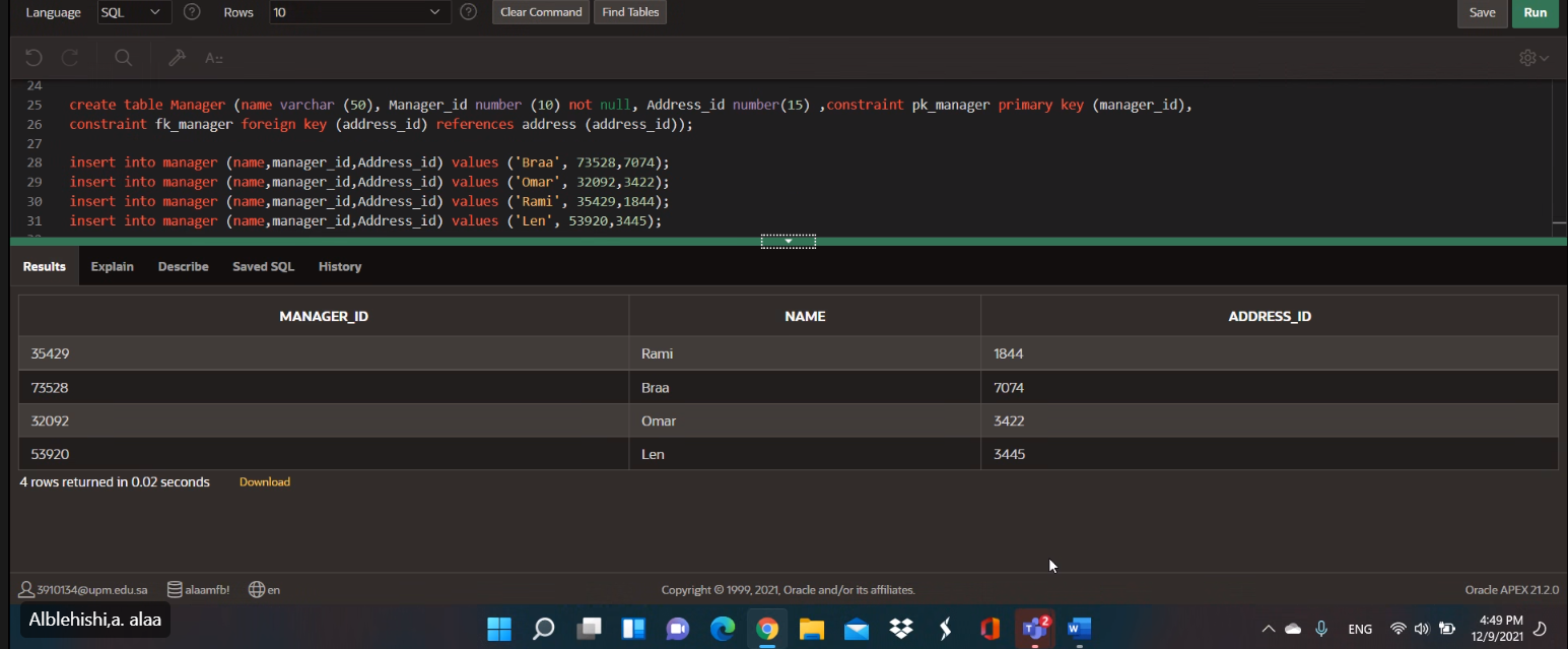 Solved 3.3 Create and evaluate SQL queries to retrieve and | Chegg.com