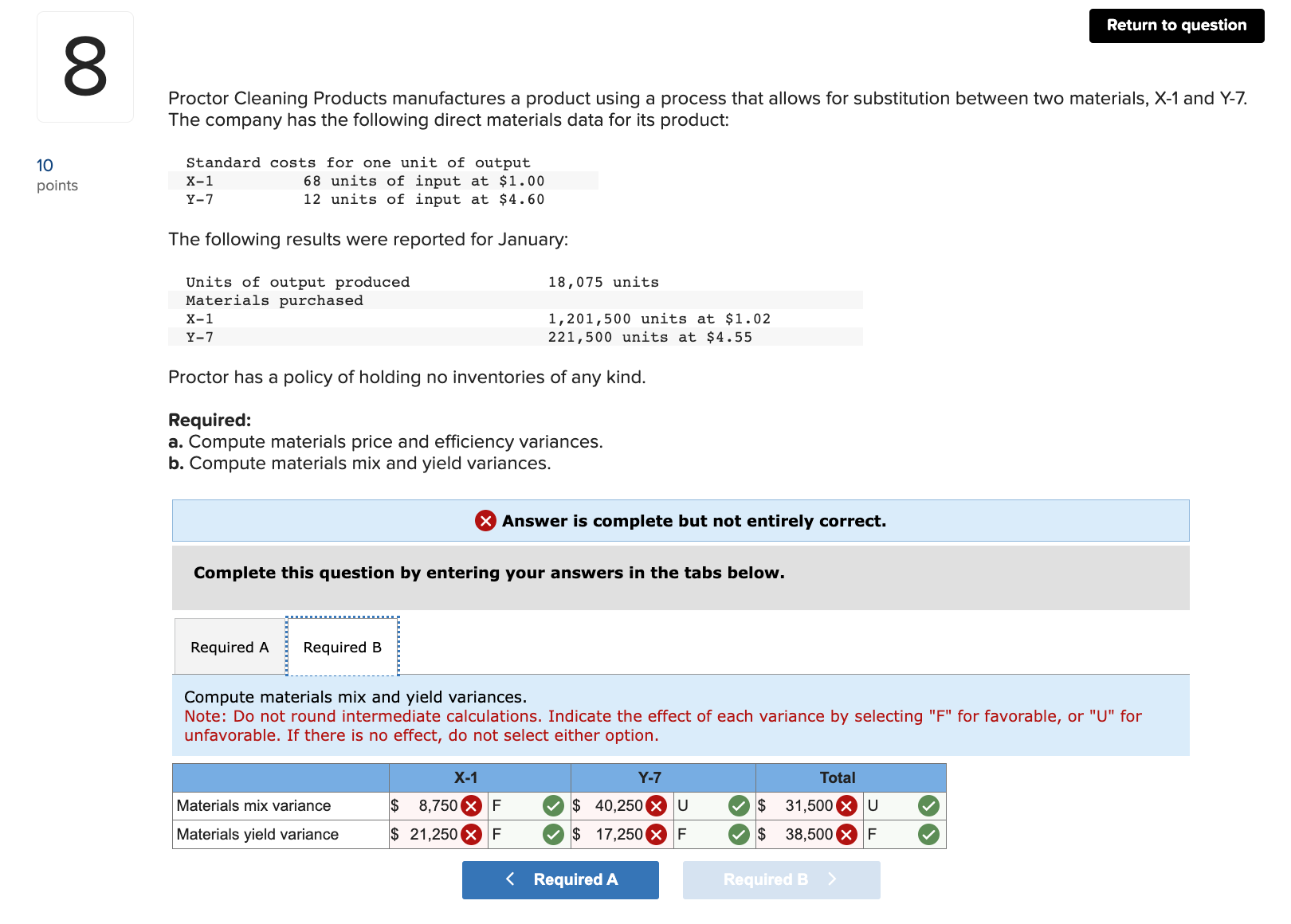 Solved Proctor Cleaning Products manufactures a product | Chegg.com