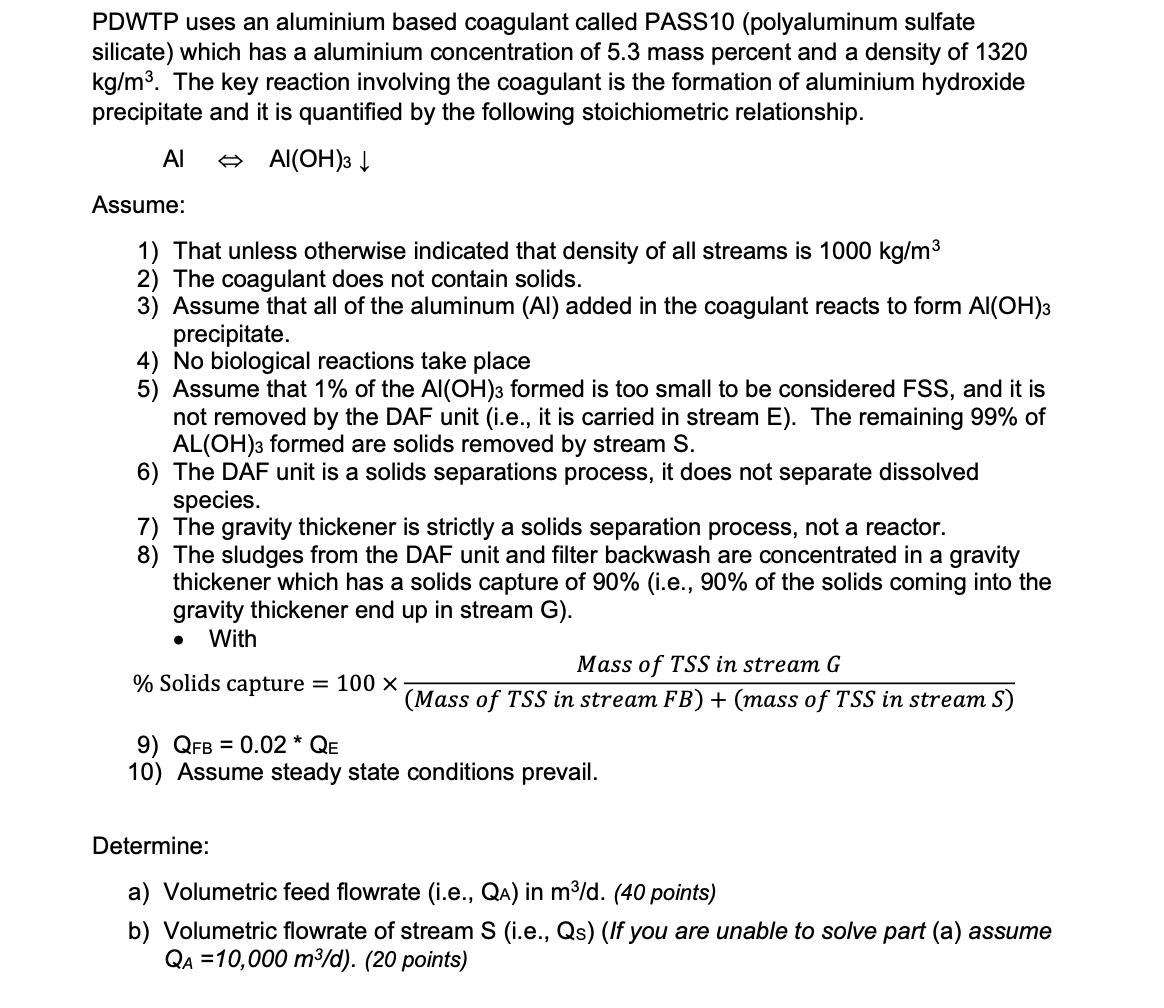 Solved Note this problem was created as a mass balance | Chegg.com
