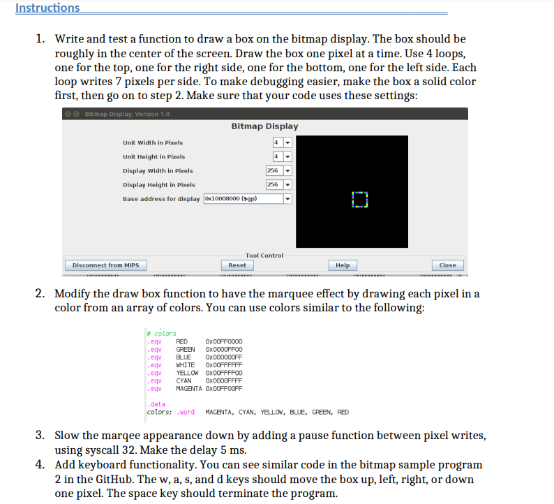 Instructions 1 Write And Test A Function To Draw A Chegg