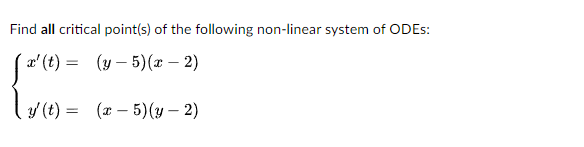 Solved Find all critical point(s) ﻿of the following | Chegg.com