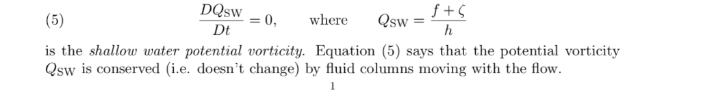 Solved 2. Applications of shallow-water PV conservation | Chegg.com