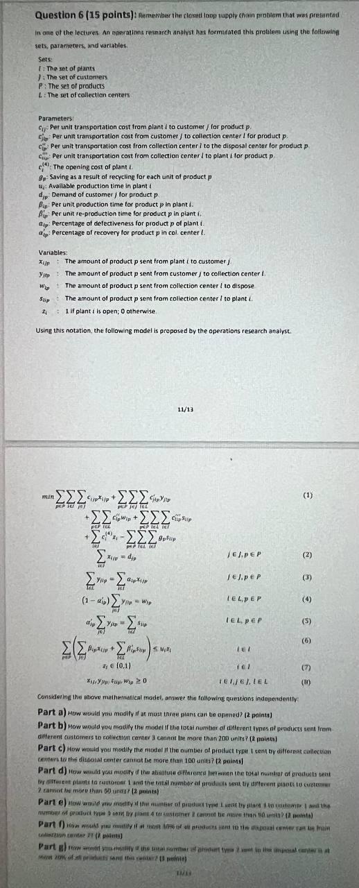 Question 6 (15 points): Remeribar thn slosed loop | Chegg.com