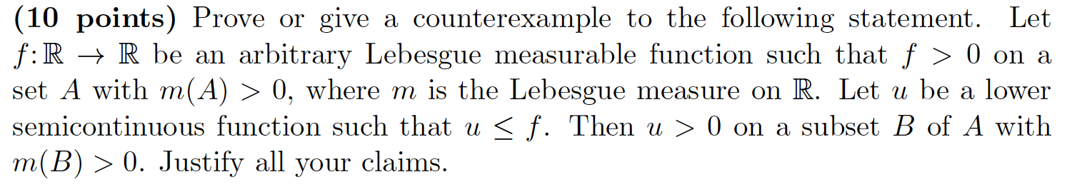 Solved (10 points) Prove or give a counterexample to the | Chegg.com