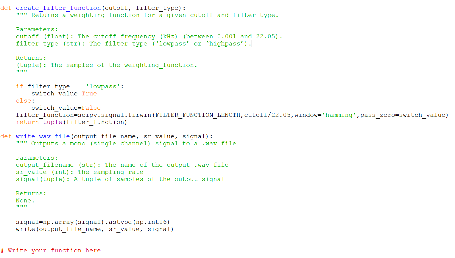 THE ASSIGNMENT TASK 1. Write a function to take an | Chegg.com