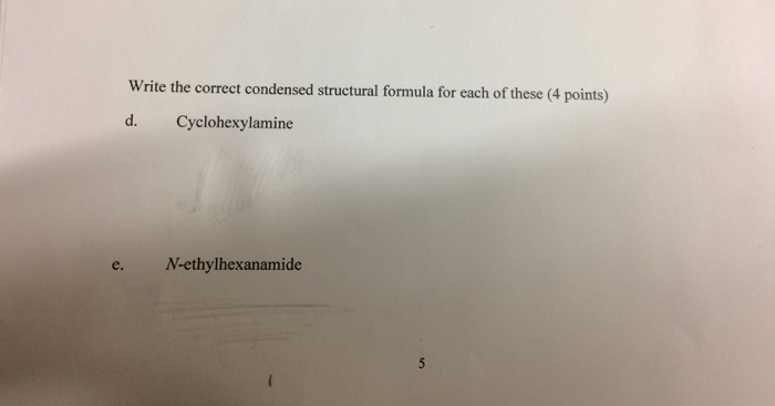 Solved Write the correct condensed structural formula for | Chegg.com