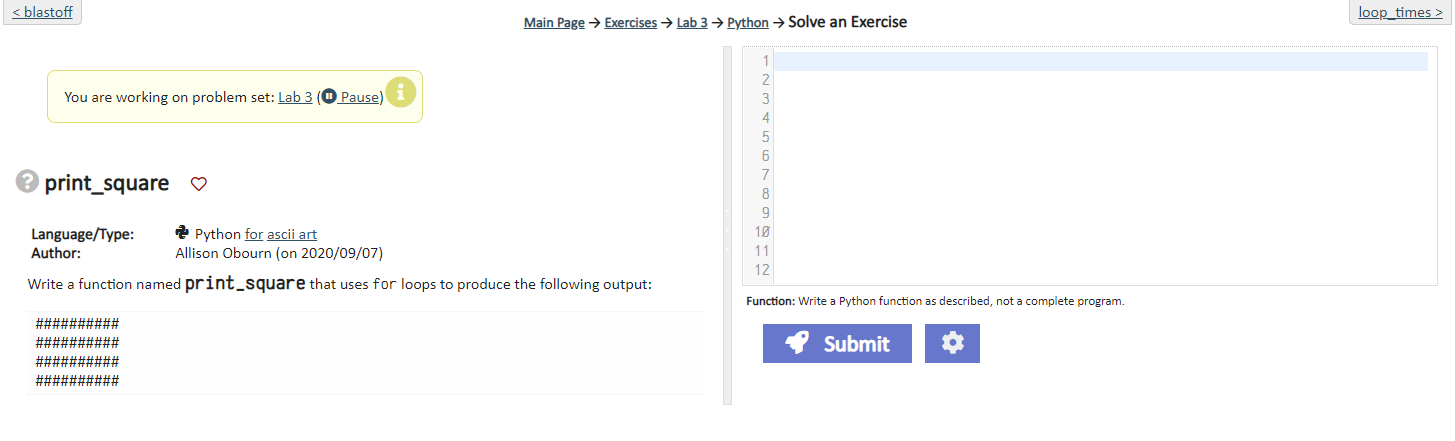 Solved Main Page → Exercises → Lab 3 → Python → Solve an | Chegg.com