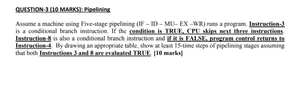 Solved QUESTION-3 (10 MARKS): Pipelining Assume a machine | Chegg.com Solved QUESTION-3 (10 MARKS): Pipelining Assume a machine | Chegg.com