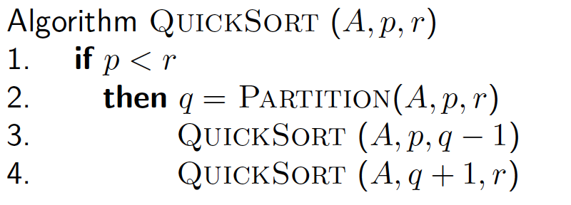 2. then q=PARTITION(A, p,r) QUICKSORT (A, p, q -1) | Chegg.com