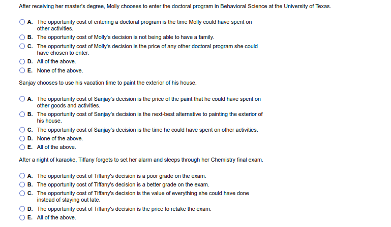 Solved 1. For each of the following situations, identify the | Chegg.com