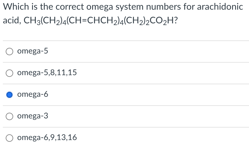 Solved Which is the correct omega system numbers for | Chegg.com