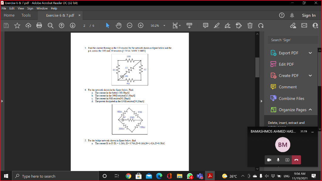 Solved х Exercise 6 & 7.pdf - Adobe Acrobat Reader DC | Chegg.com