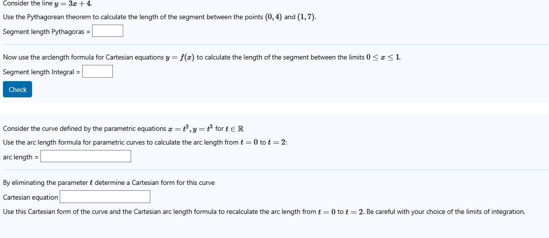 Solved Consider the line y = 30 +4. Use the Pythagorean | Chegg.com