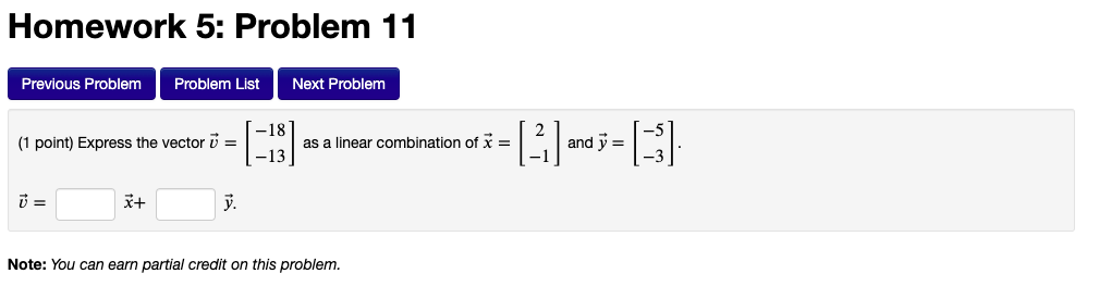 Solved Homework 5: Problem 11 Previous Problem Problem List | Chegg.com