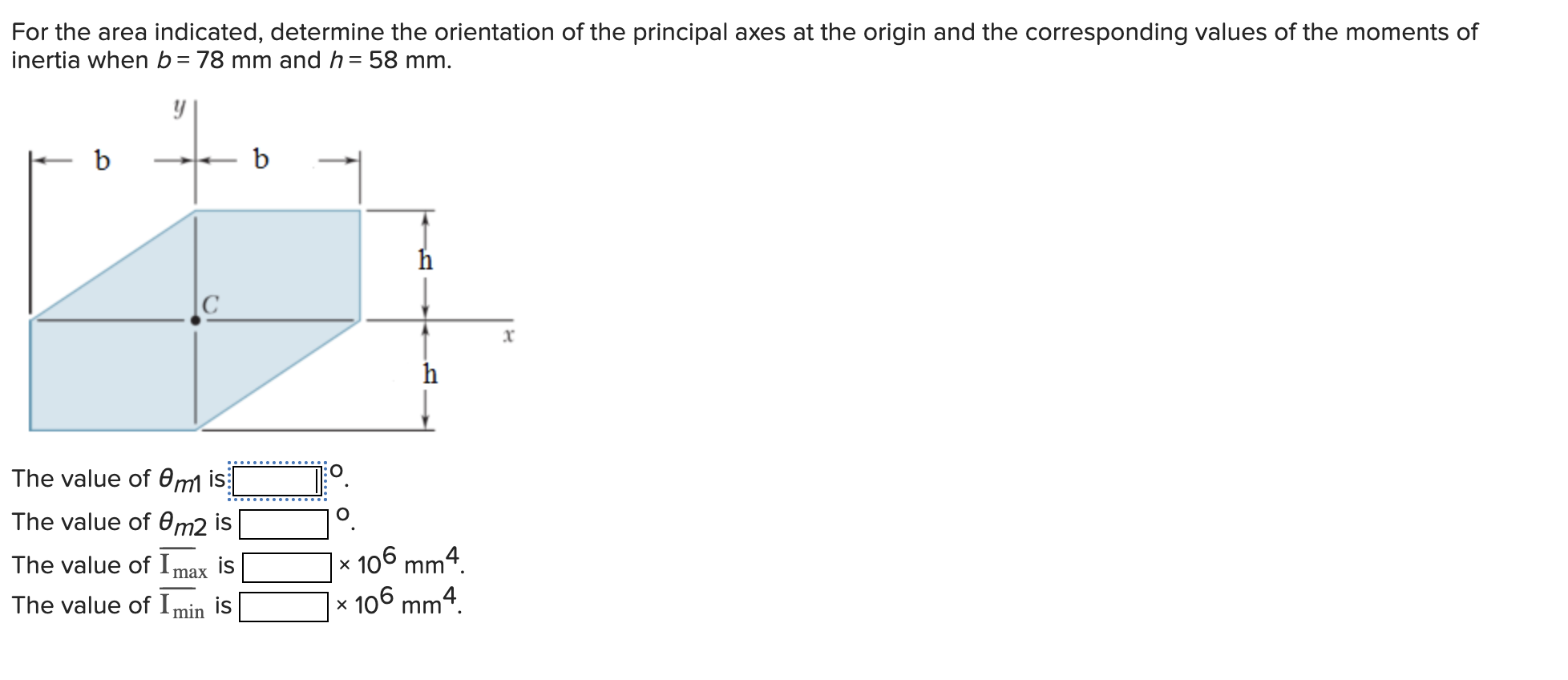 Solved For the area indicated, determine the orientation of | Chegg.com