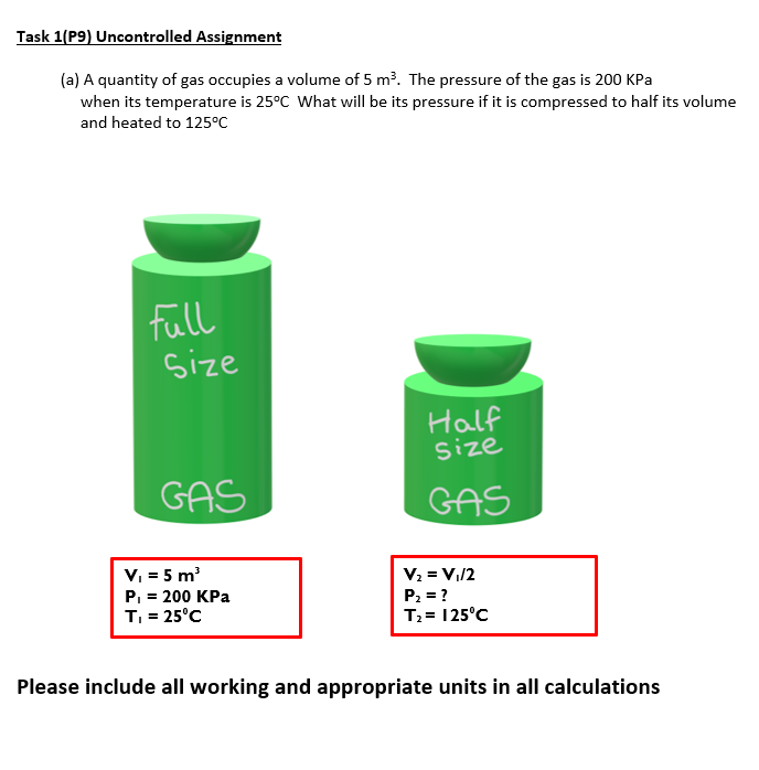 Solved Task 1(P9) Uncontrolled Assignment (a) A quantity of | Chegg.com