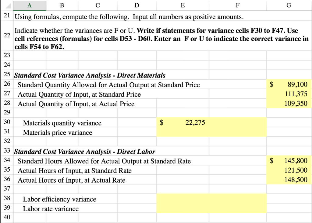 Solved SOLVE ALL QUESTIONS WITH EXCEL FORMULAS SOLVE ALL | Chegg.com