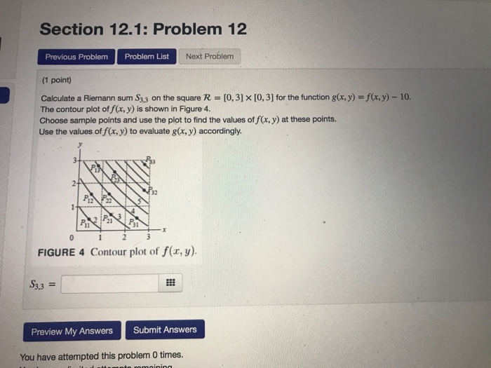 Solved Section 12.1: Problem 10 Previous Problem Problem | Chegg.com