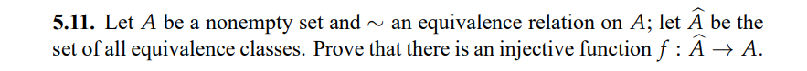 Solved 5.11. Let A be a nonempty set and ∼ an equivalence | Chegg.com