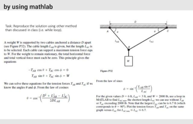 Solved by using mathlab Task: Reproduce the solution using | Chegg.com
