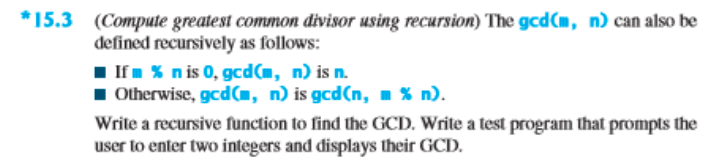 Solved *15.3 (Compute greatest common divisor using | Chegg.com