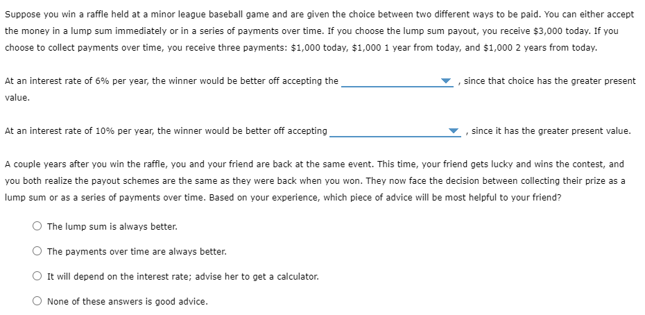 Solved Suppose you win a raffle held at a minor league | Chegg.com