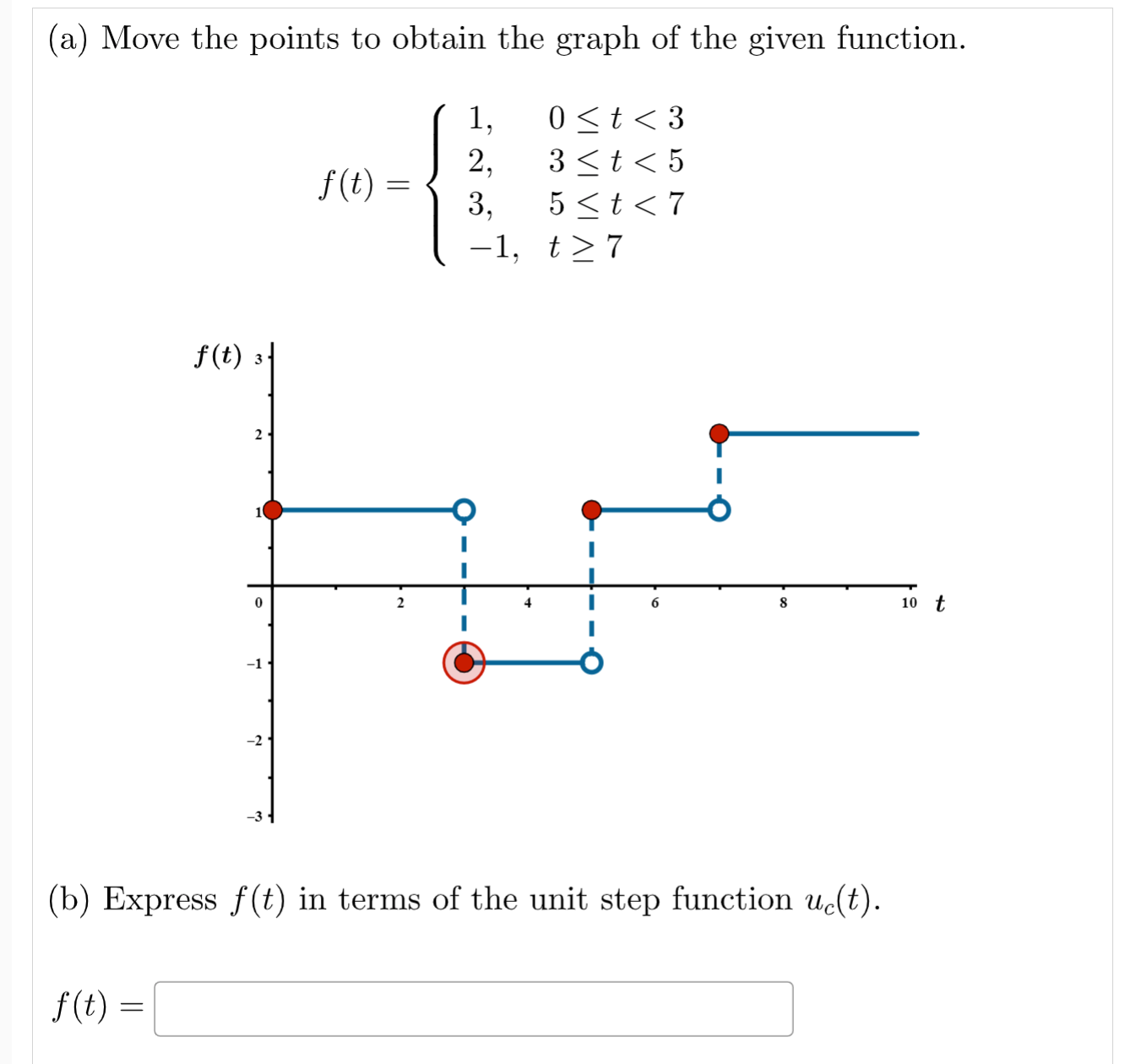 Solved (a) Move the points to obtain the graph of the given | Chegg.com Solved (a) Move the points to obtain the graph of the given | Chegg.com
