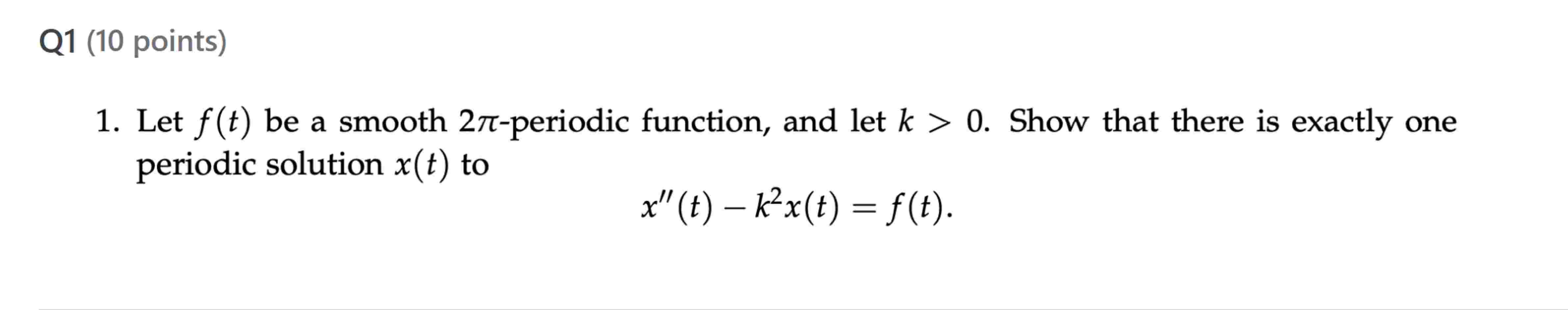 Solved Q1 (10 ﻿points)Let f(t) be ﻿a smooth 2π-periodic | Chegg.com