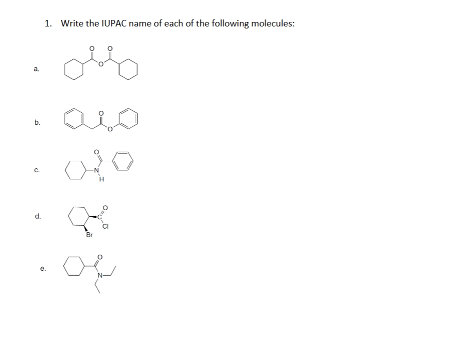 Solved Instructions: All structures must be line angle | Chegg.com