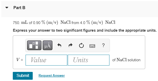 Solved What is the initial volume, in milliliters, needed to | Chegg.com