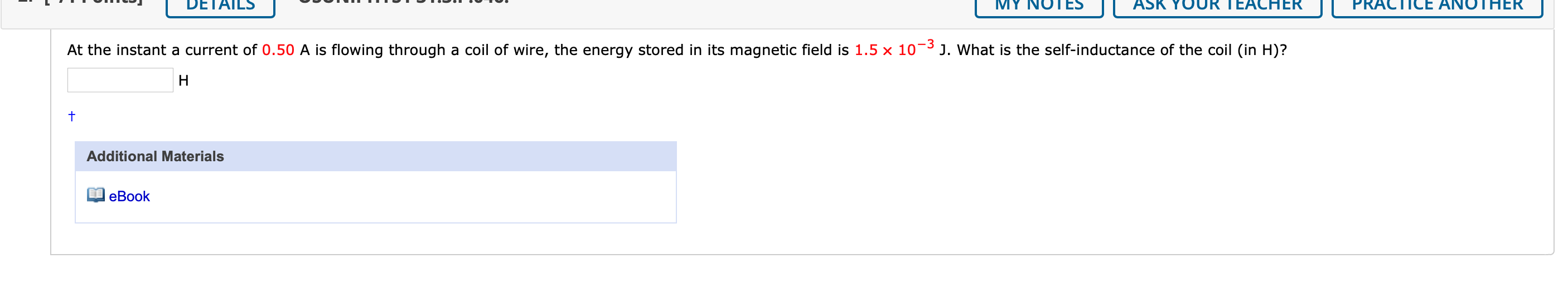 Solved DETAILS MY NOTES ASK OUR TEACHER ANOTHER At the | Chegg.com