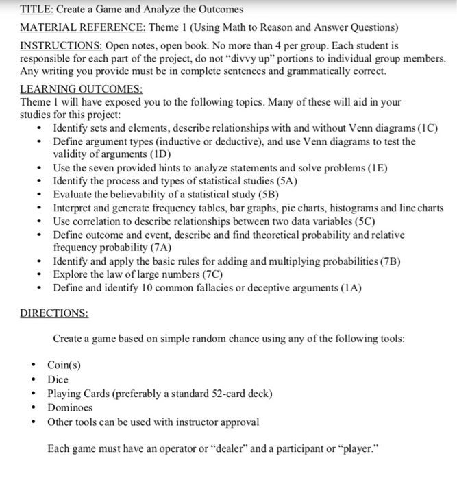 Solved 1. Explain how your game is played. Provide the | Chegg.com