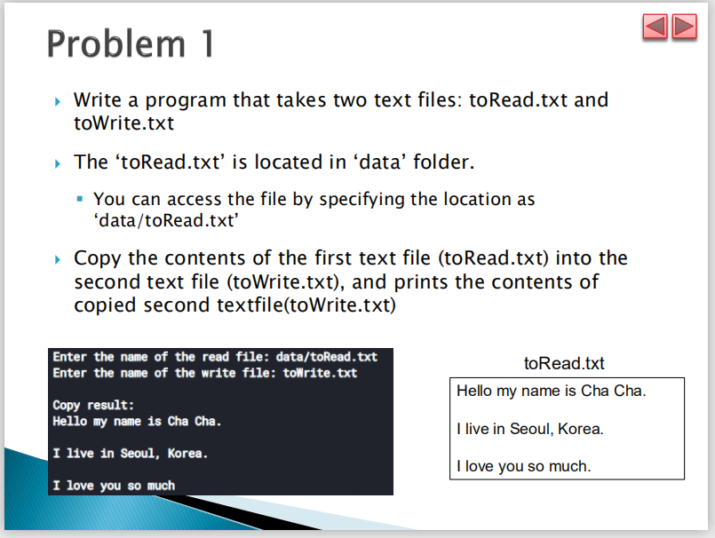 Solved Problem 1 Write a program that takes two text files: | Chegg.com
