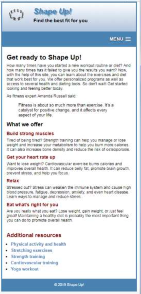 Shape Up! 8 Exercise In this exercise, you’ll | Chegg.com