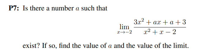 Solved P7: Is there a number a such | Chegg.com