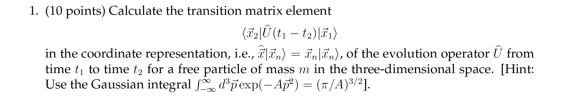 1. (10 points) Calculate the transition matrix | Chegg.com
