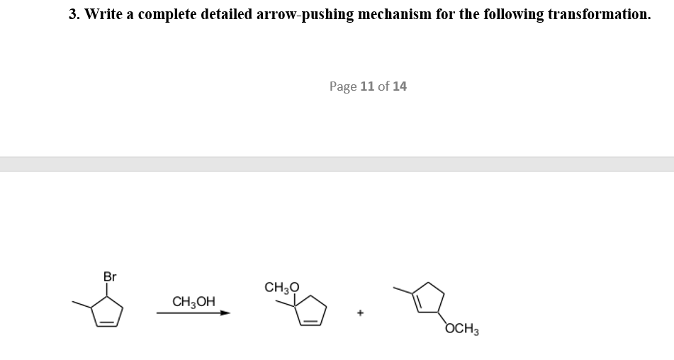 Solved 3. Write a complete detailed arrow-pushing mechanism | Chegg.com