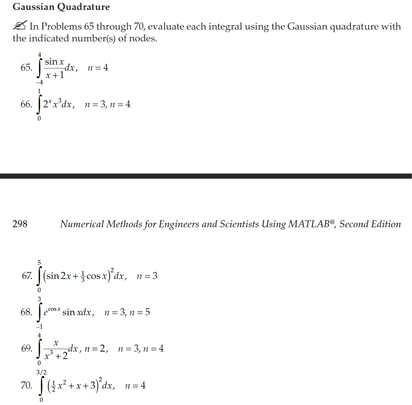 Solved In Problems 65 Through 70 Evaluate Each Integral