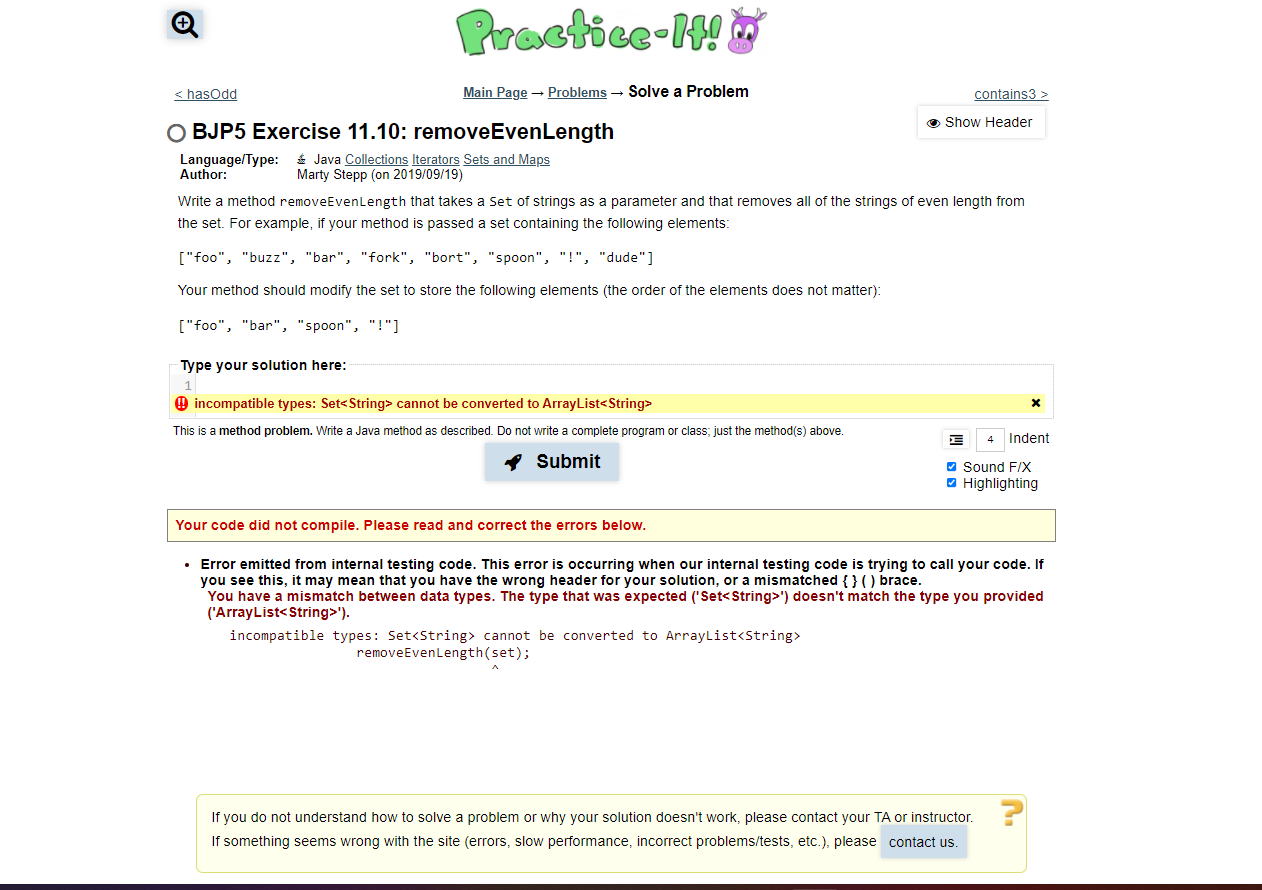 Solved Practice-14! Show Header OBJP5 Exercise 11.10: | Chegg.com