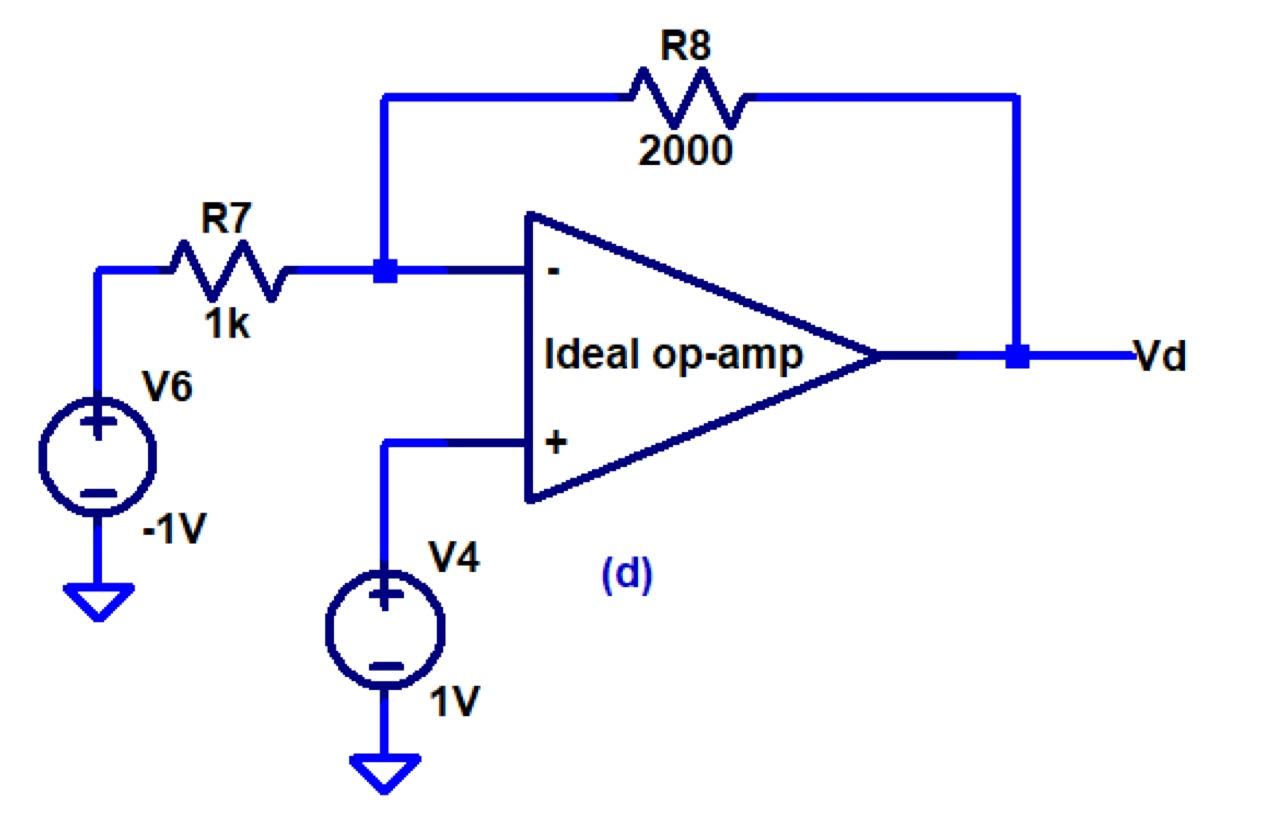 Solved Op amp circuit find Vd. | Chegg.com