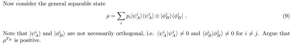 Solved Now consider the general separable state p= | Chegg.com