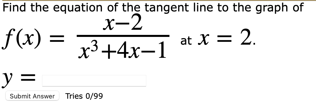Solved Find the equation for the tangent line f(x)=7−xx2−8 | Chegg.com