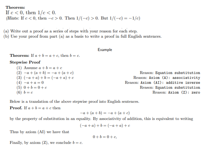 Solved Theorem: If c