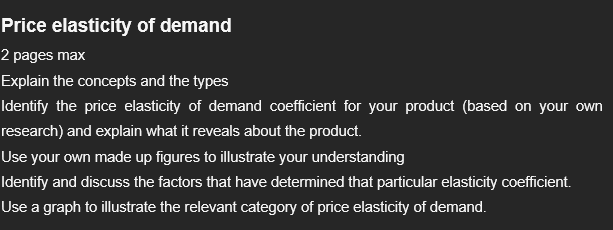 Solved Price elasticity of demand pages max Explain the | Chegg.com