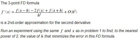 The 3-point FD formula | Chegg.com