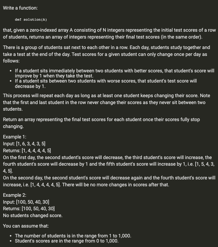Solved Write a function: def solution(A) that, given a | Chegg.com Solved Write a function: def solution(A) that, given a | Chegg.com