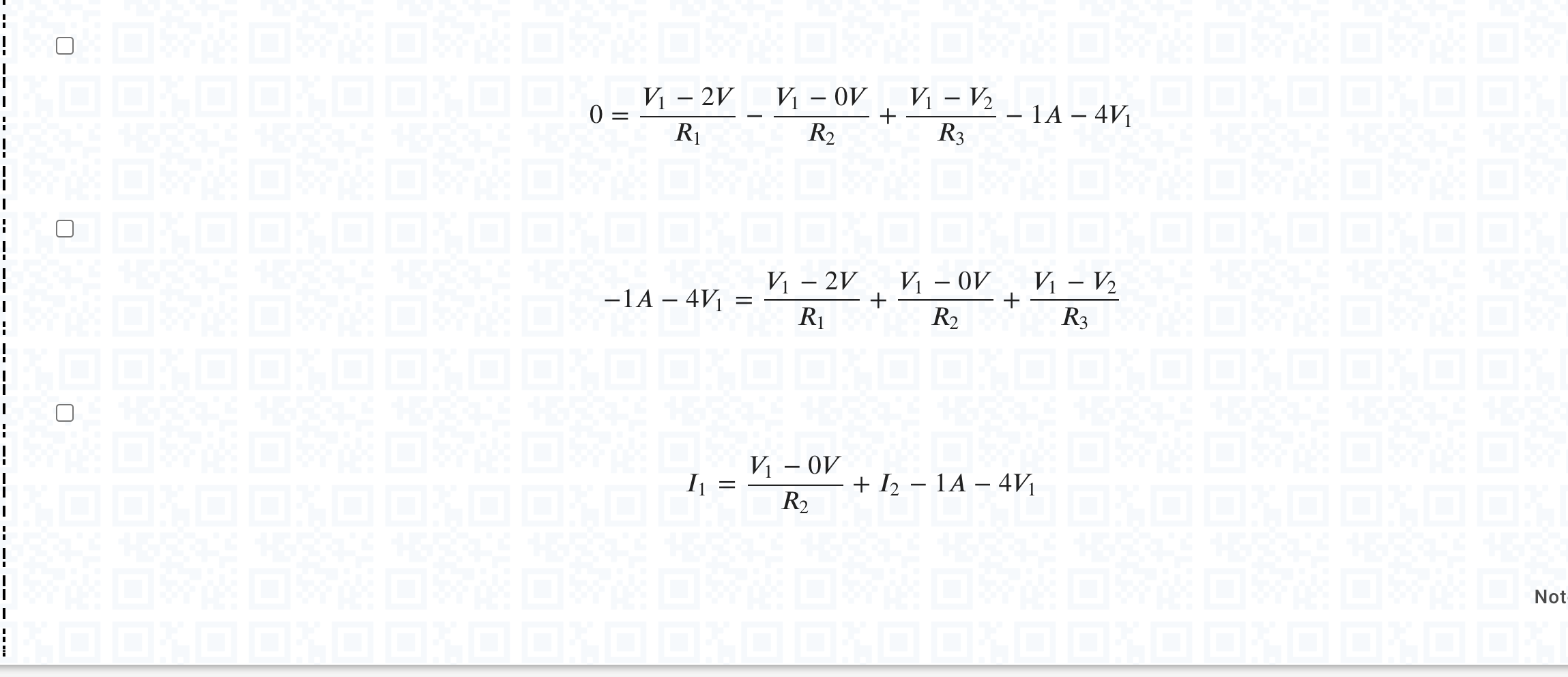 Solved 1 1A 411 Mark V1 R1 R3 V2 w OA 11 12 w 2V R2 RA OB | Chegg.com